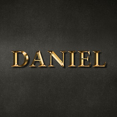 Daniel typography gold effect design | Free Photo - rawpixel