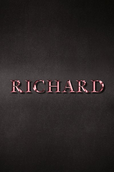 Richard typography metallic rose gold | Free Photo - rawpixel