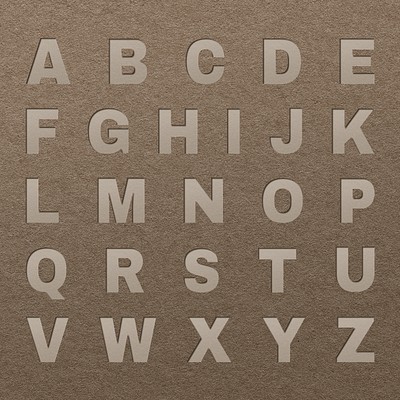 Paper cut alphabet set psd | Premium PSD - rawpixel