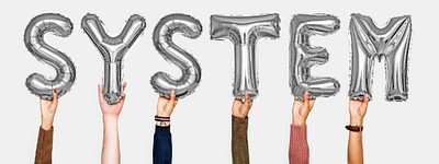 Gray silver alphabet helium balloons | Premium Photo - rawpixel