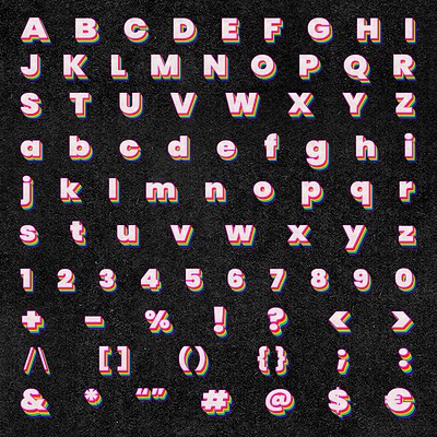 Font r psd 3d rainbow | Premium PSD - rawpixel