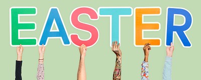Hands holding the word easter | Free Photo - rawpixel