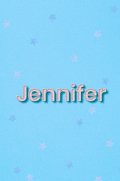 Jennifer female name typography text | Free Photo - rawpixel