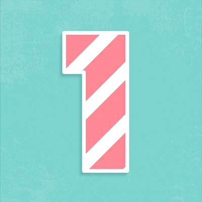 Number 1 pink typography psd | Premium PSD - rawpixel