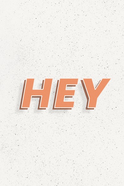 Retro hey word bold text | Free Photo - rawpixel