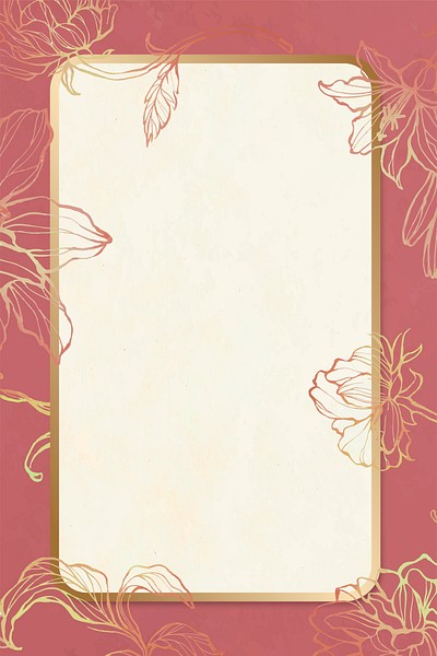 Gold floral rectangle frame vector | Premium Vector - rawpixel