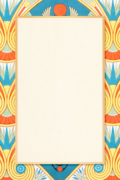 Colorful Egyptian patterned frame png | Premium PNG - rawpixel