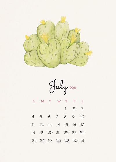 Calendar 2021 July editable template | Premium PSD - rawpixel