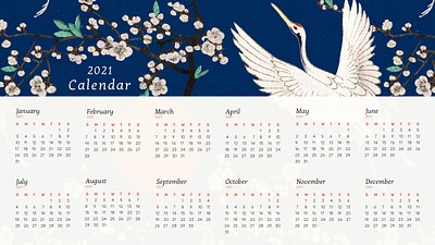 Yearly 2021 calendar printable psd | Premium PSD - rawpixel