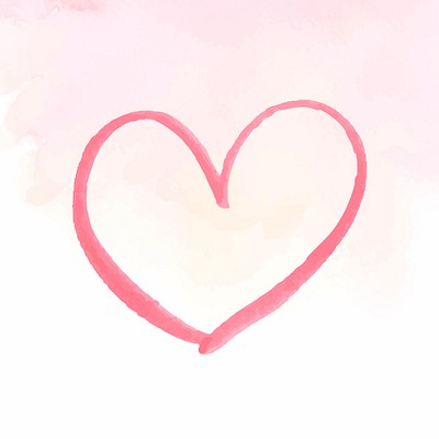 Watercolor pink heart sticker png | Premium PNG - rawpixel