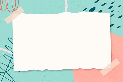 Paper note psd frame Memphis | Premium PSD - rawpixel