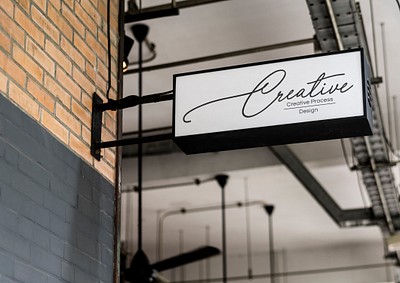 White signage wall mockup | Premium Photo - rawpixel