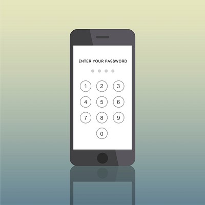 Illustration of mobile phone with enter | Premium Vector - rawpixel