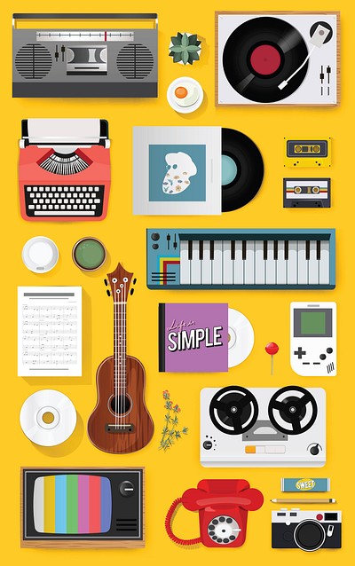 Illustration vintage music entertainment stuff | Premium Vector - rawpixel