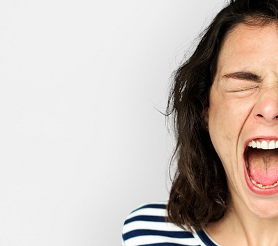Caucasian White Girl Screaming Mad | Free Photo - rawpixel