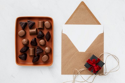 Chocolates tray card | Free Photo - rawpixel