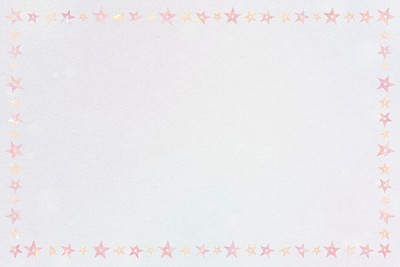 Pink sparkling star rectangular border | Premium PSD - rawpixel