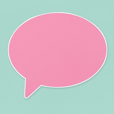 Pink speech bubble icon isolated | Premium Photo - rawpixel