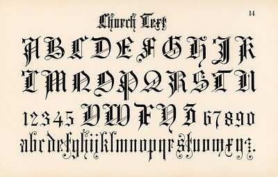 Church text fonts Draughtsman's Alphabets | Free Photo - rawpixel