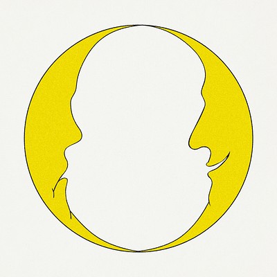 Celestial double crescent moon design | Premium PSD - rawpixel