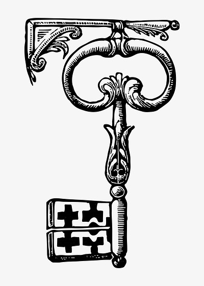 Vintage Victorian style key engraving. | Free Photo Illustration - rawpixel