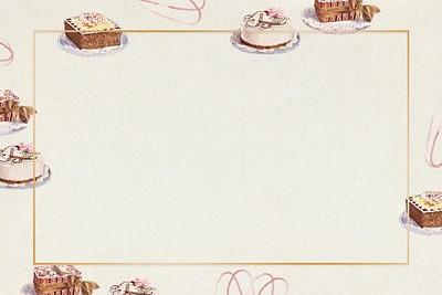 Hand drawn cakes frame design | Premium PSD - rawpixel
