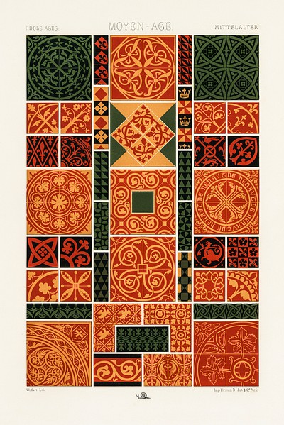 Middle-Ages pattern. Digitally enhanced our | Free Photo Illustration ...