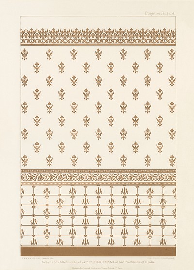 Antique wall decoration pattern. Digitally | Free Photo Illustration ...
