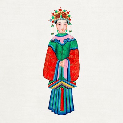 Princess imperial costume illustration psd | Premium PSD - rawpixel