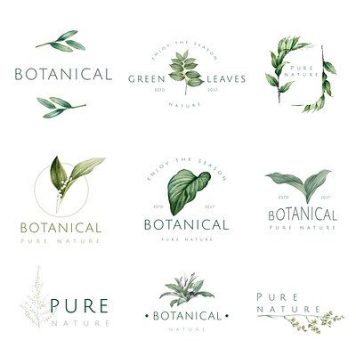 Set nature and plant logo | Premium Vector - rawpixel