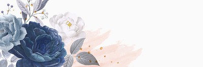 Blue roses banner template vector | Premium Vector - rawpixel