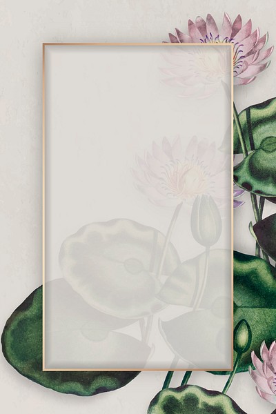 Blank purple water lilies frame | Premium Vector - rawpixel