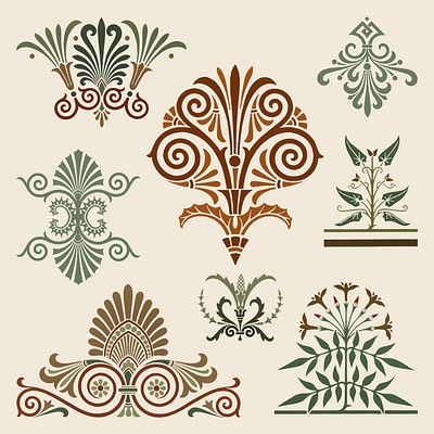 Greek ornamental element vector set | Premium Vector - rawpixel