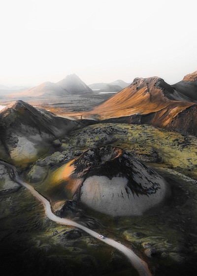 Drone shot of the volcano, | Premium Photo - rawpixel