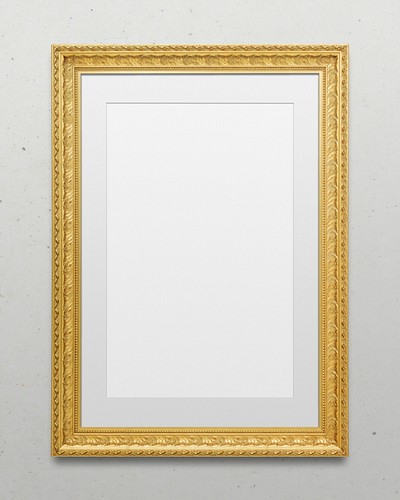 Vintage rectangle gold picture frame | Premium PSD Mockup - rawpixel