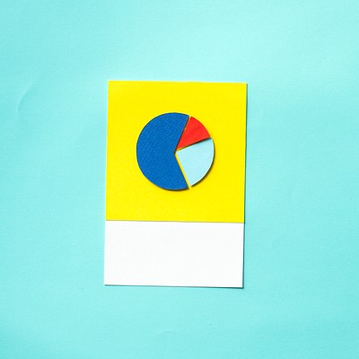Pie graph chart paper craft | Free Photo - rawpixel