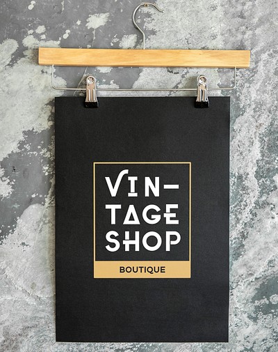 Design hanging from a clothes | Premium PSD Mockup - rawpixel