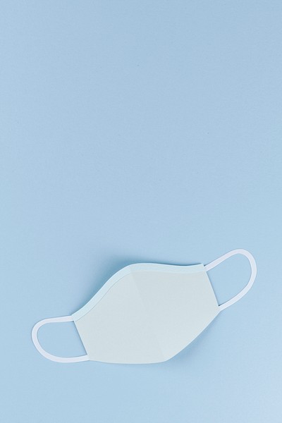 Paper craft surgical mask on a blue | Free Photo - rawpixel