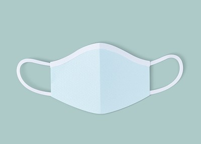 Paper craft surgical mask on a green | Free PSD - rawpixel