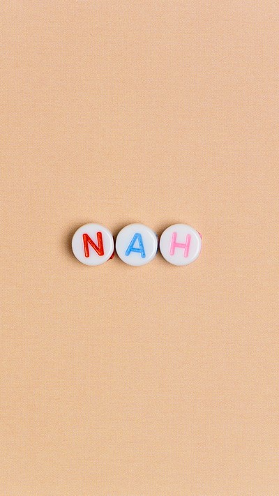 Nah beads word lettering typography | Free Photo - rawpixel
