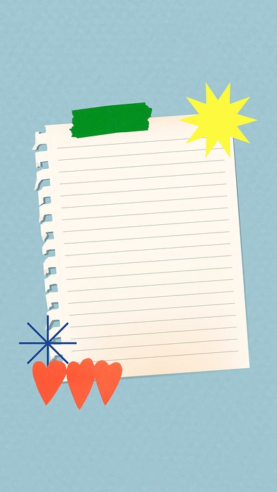 Aesthetic paper note background wallpaper | Free Vector - rawpixel