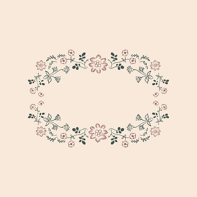 Vintage floral ornament frame vector | Premium Vector - rawpixel