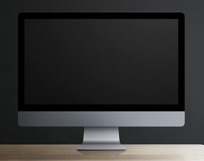 Desktop computer screen mockup wooden | Premium PSD Mockup - rawpixel