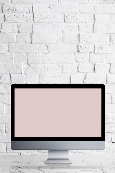 Desktop computer screen mockup white | Premium PSD Mockup - rawpixel