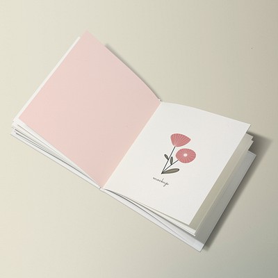 Feminine pink notebook mockup illustration | Premium PSD - rawpixel