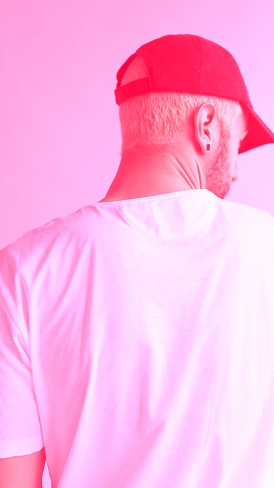 Rearview man cap pink effect | Premium Photo - rawpixel
