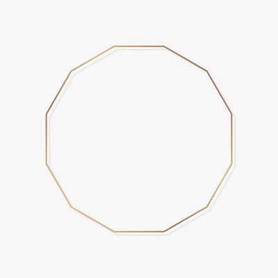 Polygon gold frame on white | Premium Vector - rawpixel