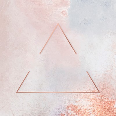 Triangle copper frame on pastel | Premium Vector - rawpixel