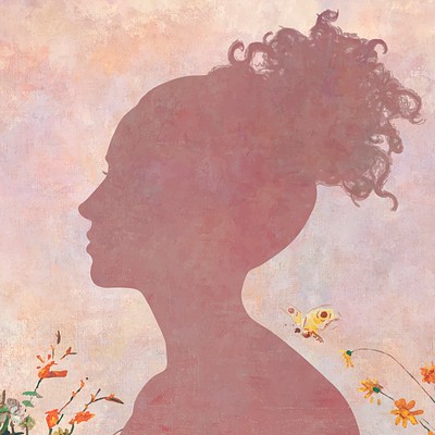 Woman shadow pink painting background | Premium PSD - rawpixel