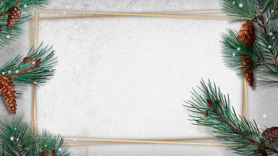 Golden rectangle Christmas frame background | Premium PSD - rawpixel